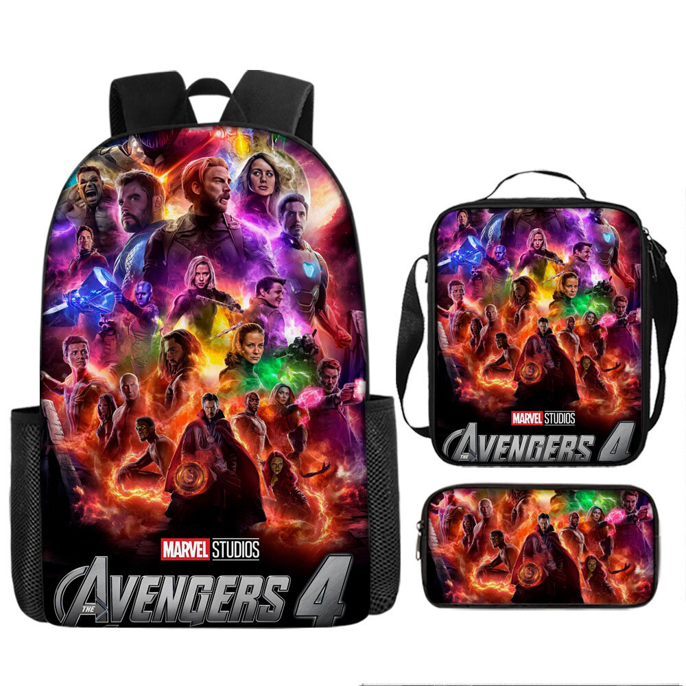 Трансграничный бестселлер: рюкзак «Мстители», набор школьных сумок из трех предметов для учащихся начальной и средней школы, рюкзак с цифровой 3D-раскраской