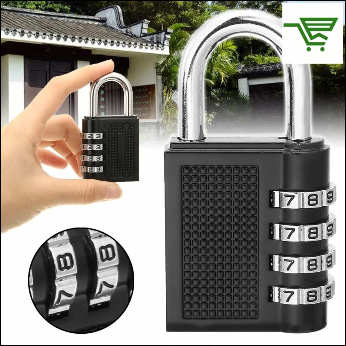 Сверхпрочный наружный кодовый замок 4значный, всепогодный бестселлер для безопасности