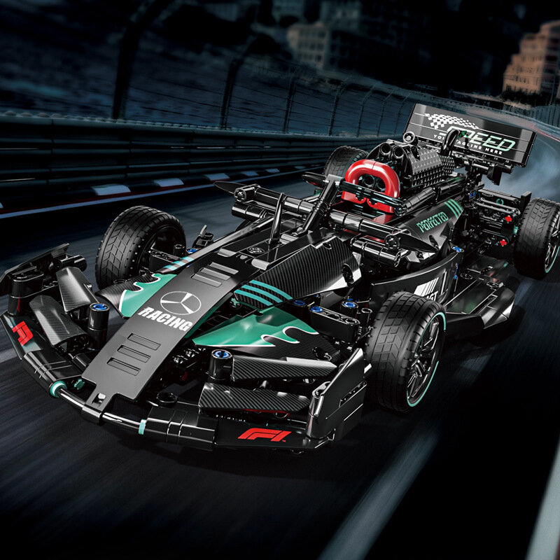 Игрушечная модель спортивного автомобиля, строительные блоки CD-214 Mercedes-Benz F1 Formula Racing, сборка для мальчика, игрушка в подарок, технология, модная игра