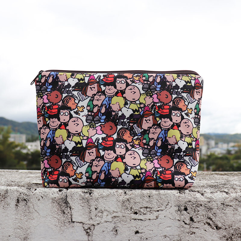 Miniso Милая косметичка в корейском стиле, портативная, вместительная, с рисунком студента, водоотталкивающая, для путешествий, хранения туалетных принадлежностей