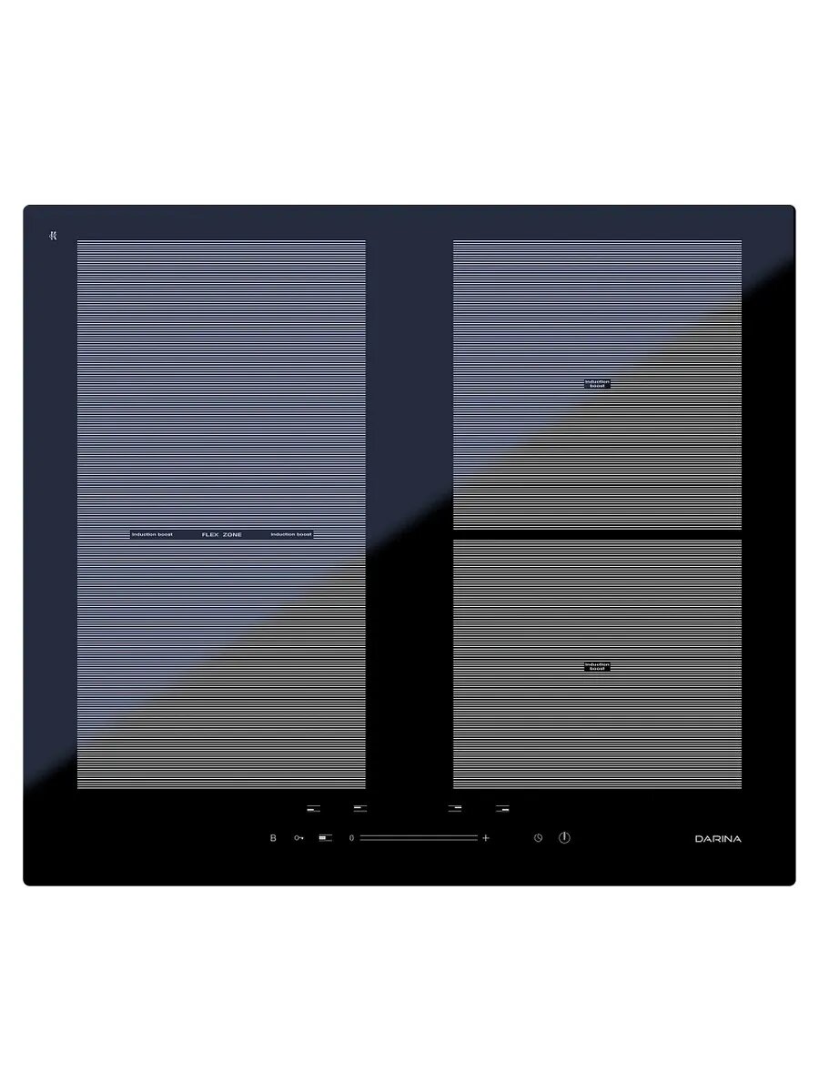 Варочная поверхность DARINA "5P9 EI 304 B black", индукционная, стеклокерамическая, черная