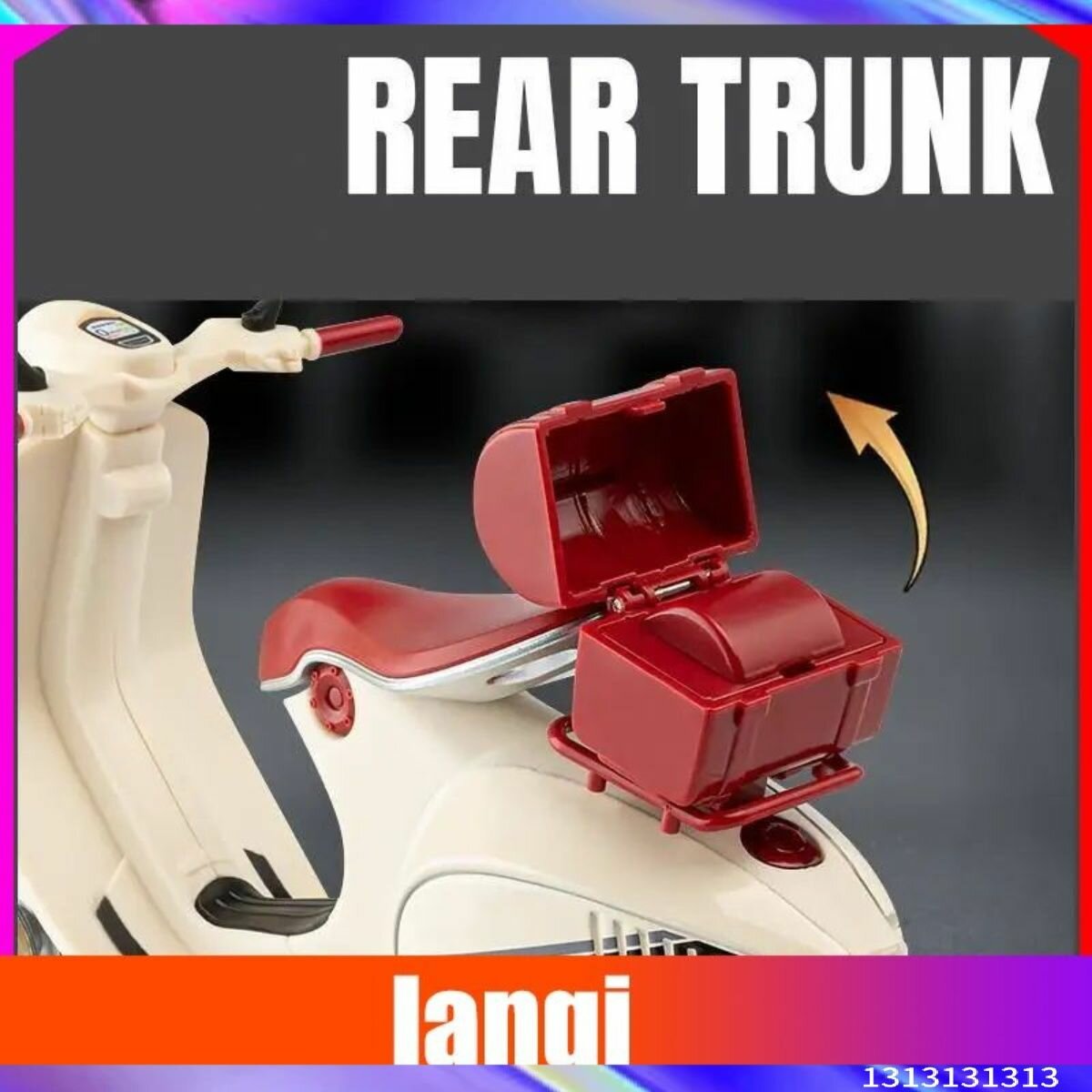 Эксклюзивная коллекционная модель масштаба 1:12, литой скутер Vespa 946 Dragon из сплава, оснащенный звуковыми эффектами