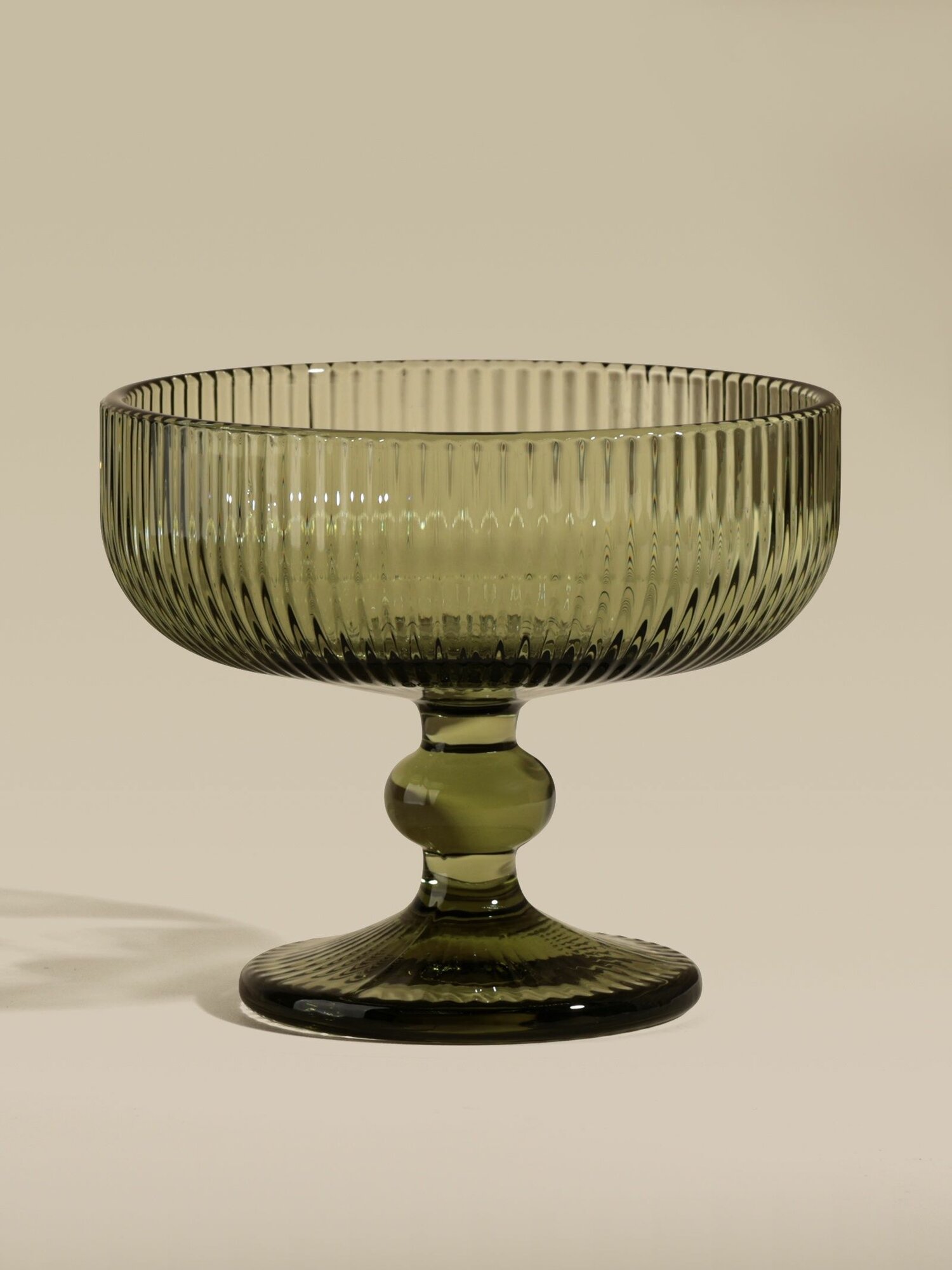 Креманка "Грани", 300 мл, 12х10 см, цвет зеленый