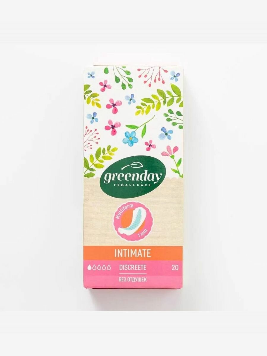 Прокладки ежедневные Green Day Intimate, Discreete, 1 капля, 20 шт.