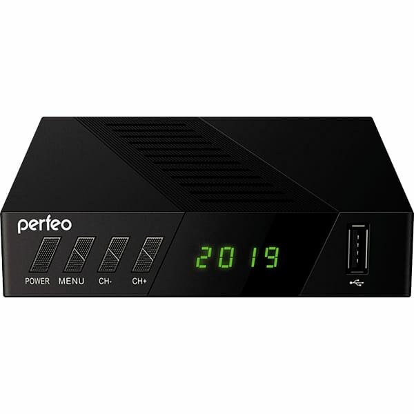 Perfeo DVB-T2/C приставка "STREAM-2" для цифр. TV, Wi-Fi, IPTV, HDMI, 2 USB, DolbyDigital, пульт ДУ