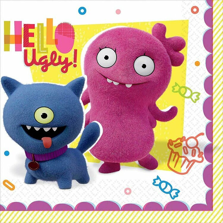 Набор бумажных салфеток КНР Ugly Dolls Movie, сервировочные, 25 см, 16 шт