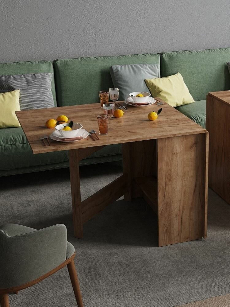 Стол ARNIKA "Книжка", ЛДСП, современный стиль, цвет дуб крафт, 85 см x 34 см