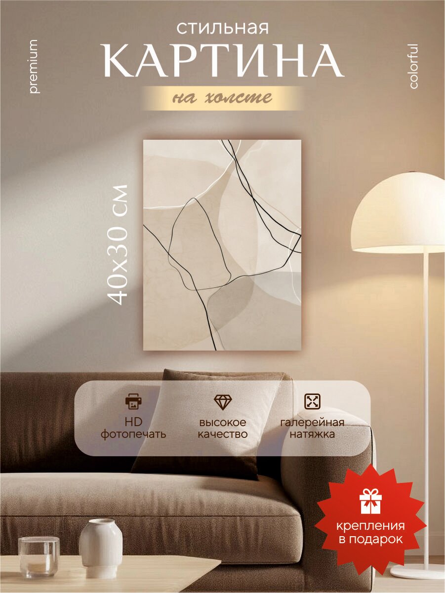 Картины на стену для интерьера на холсте на подрамнике 30х40 см