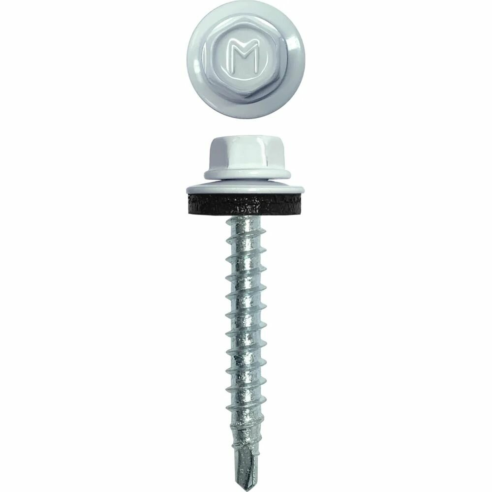 Кровельный саморез Daxmer 4,8x35 RAL 9003 сверло №1, 250шт 00000303946