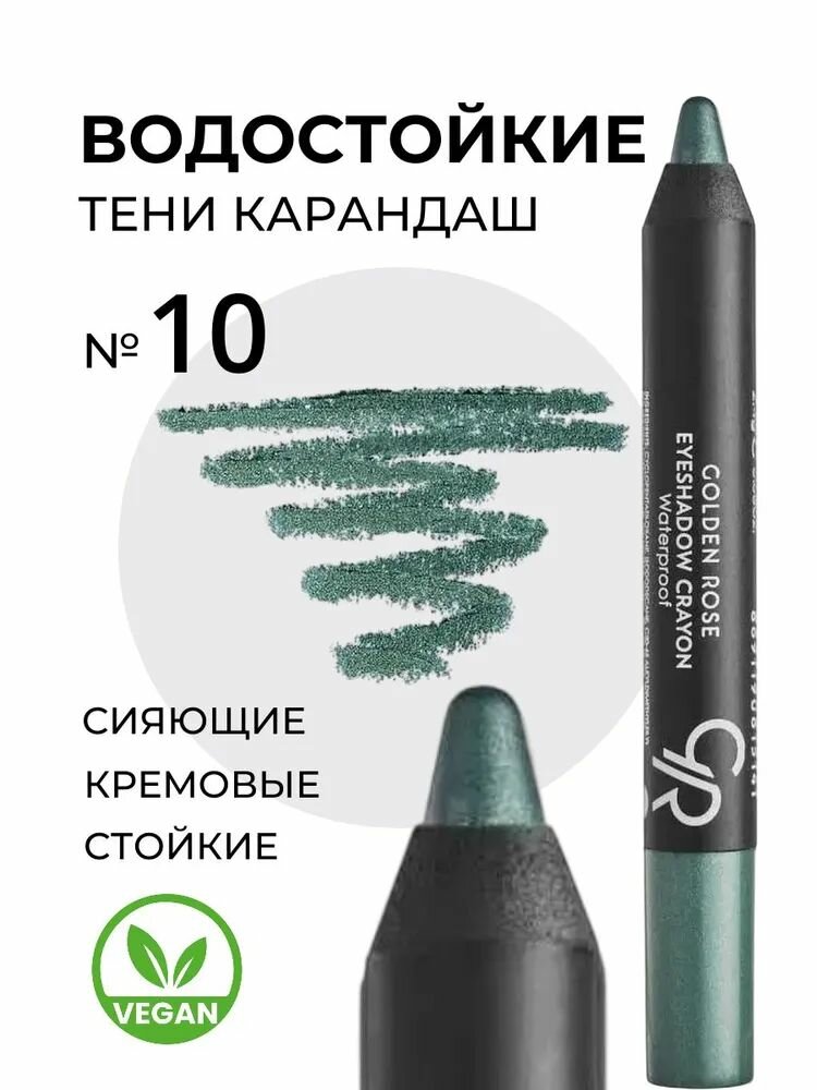 Golden Rose Тени карандаш для век, водостойкие, кремовые, тон 010
