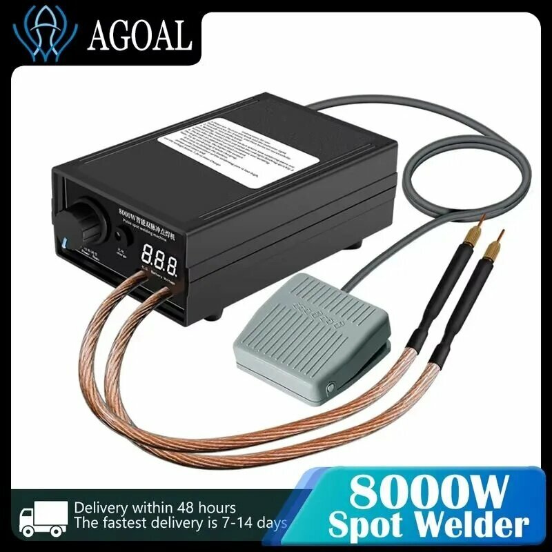 Точечная сварка 8000Вт пайка аккумуляторных батарей 18650 мини аппарат для точечной сварки набор инструментов0.3MM никель полоса
