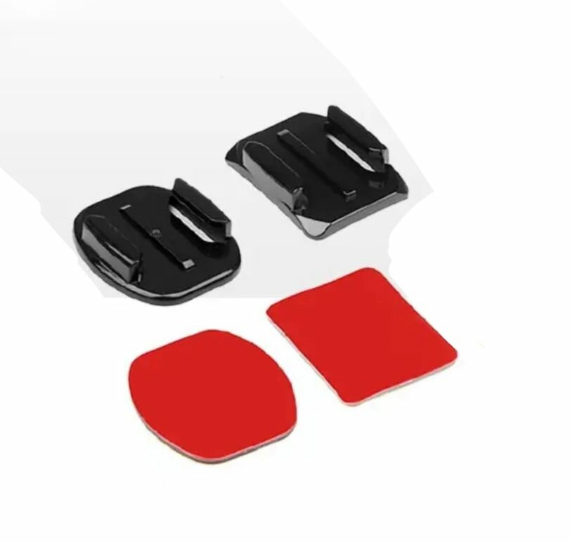 Крепление платформа переходник для экшн-камеры GoPro, DJI, Xiaomi, SJCAM, SONY и др. плоская и изогнутая платформы (2 шт.)