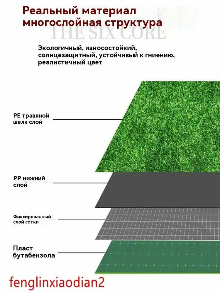 Газон искусственный,6х2м — фото 1