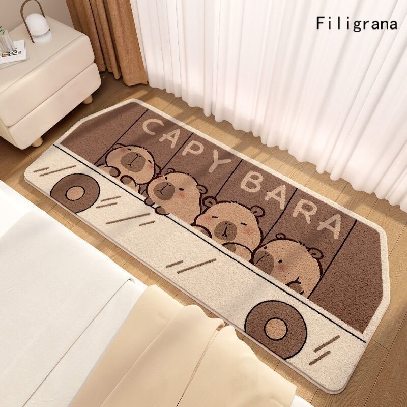 Ковер Filigrana Cute Kapibala из искусственного кашемира для гостиной и спальни, утолщённый, нескользящий60cmX160cm