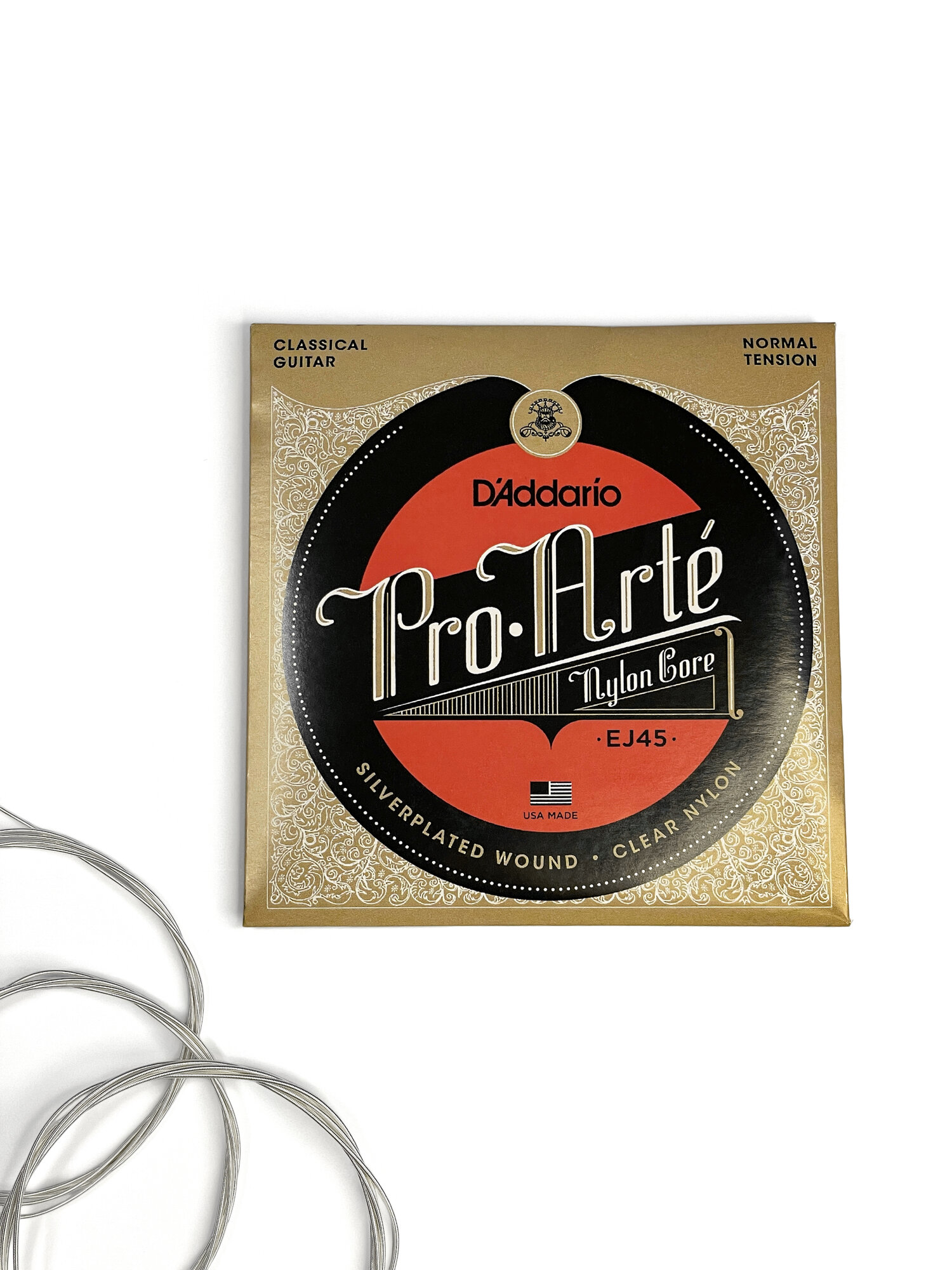 Струны нейлоновые для классической гитары D`Addario Pro Arte, 6 струн, нормальное натяжение, EJ45