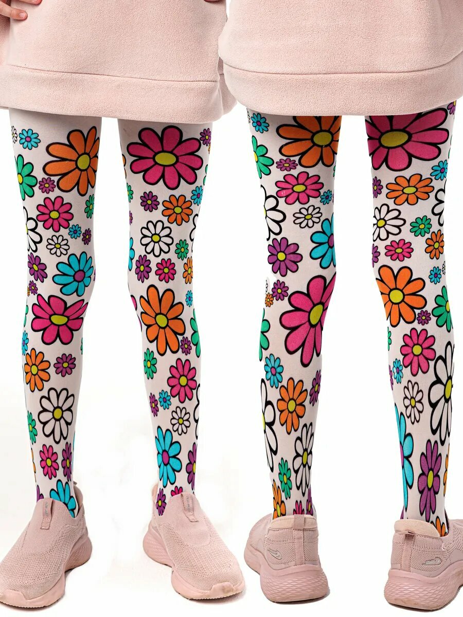 Колготки TTights, 50 den, размер 5-7 лет, синий, черный, коричневый, бежевый, белый — фото 1