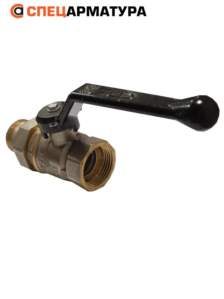 Кран шаровой латунный с американкой 1" LD Pride 47.25. В-ГШ. Р Ду 25 Ру 40 рычаг (4МПа, Т150, L101)