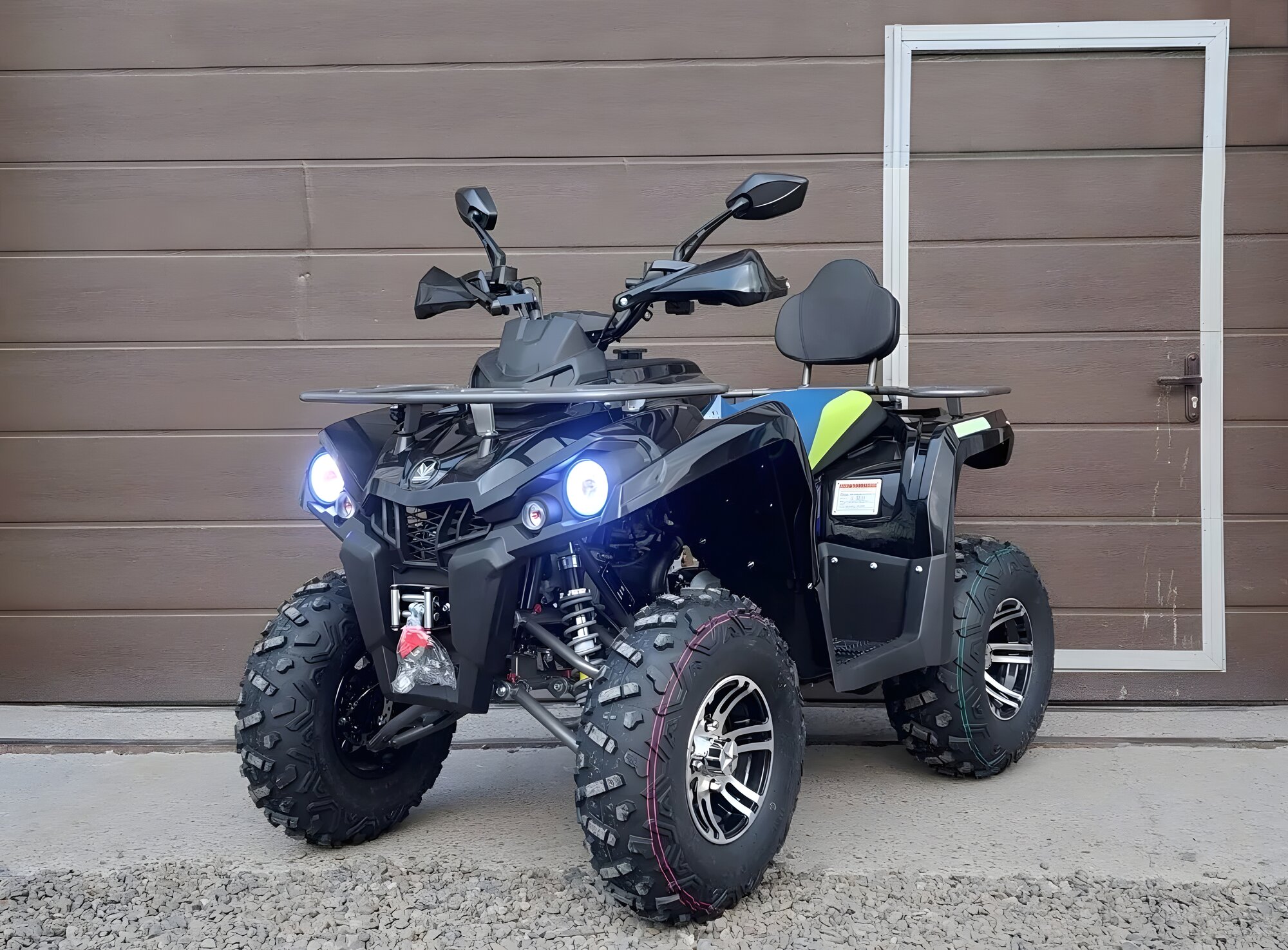 Квадроцикл Mikilon Hammer 200L Pro «Черный». Литые диски, спинка, кик-стартер, масляный радиатор, балансировочный вал.