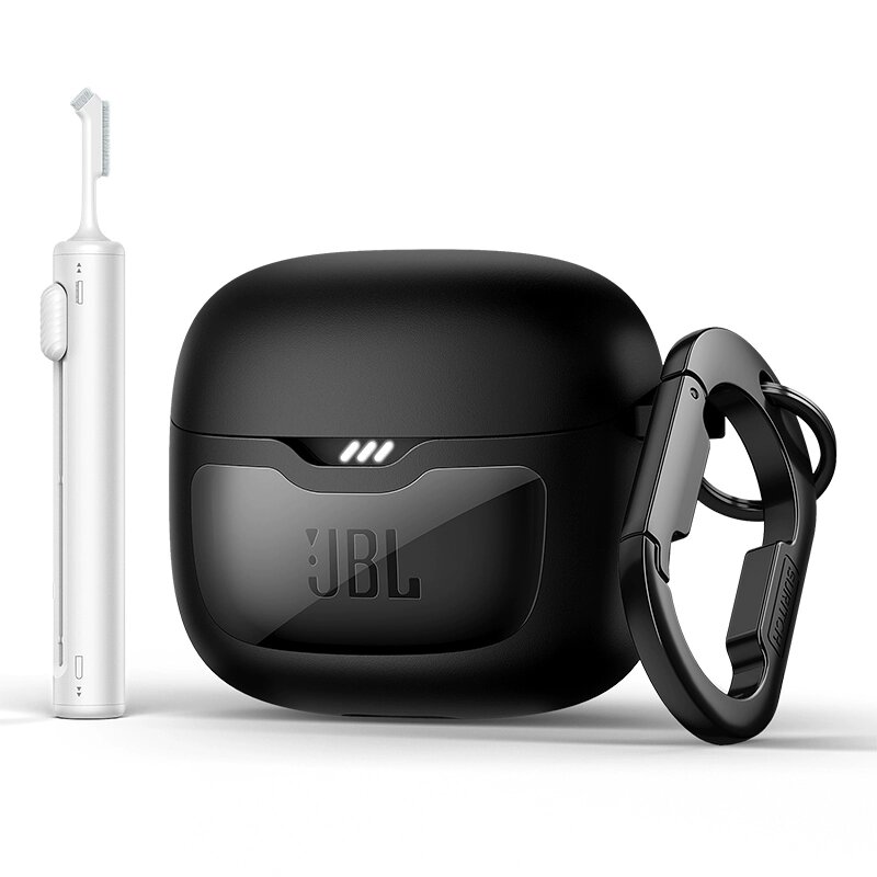 JBL TUNE FLEX2 Магнитный замок мягкий чехол для наушников, ударопрочный, полупрозрачный, цвет: черный