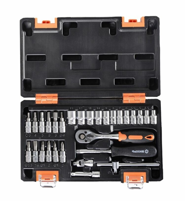 Набор инструментов вихрь, 1/4", 29 предм, кейс