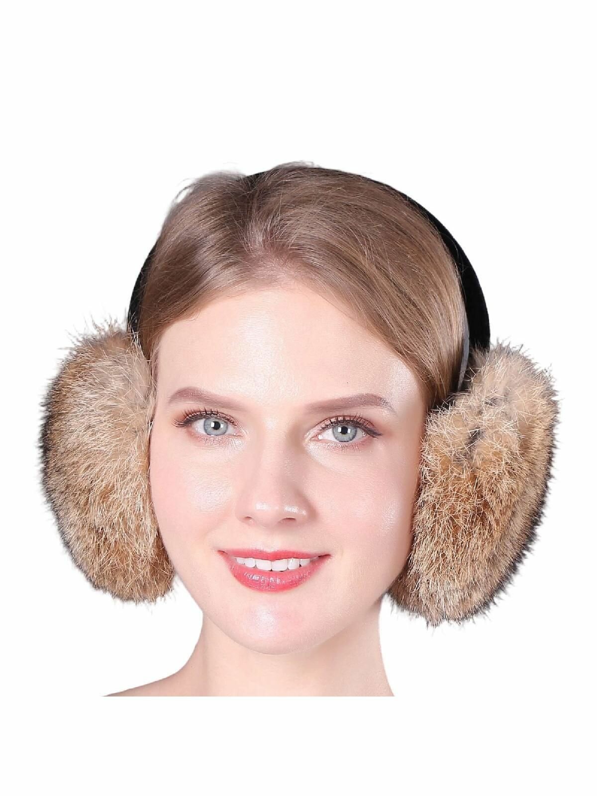 Наушники меховые, Зимние теплые наушники_B