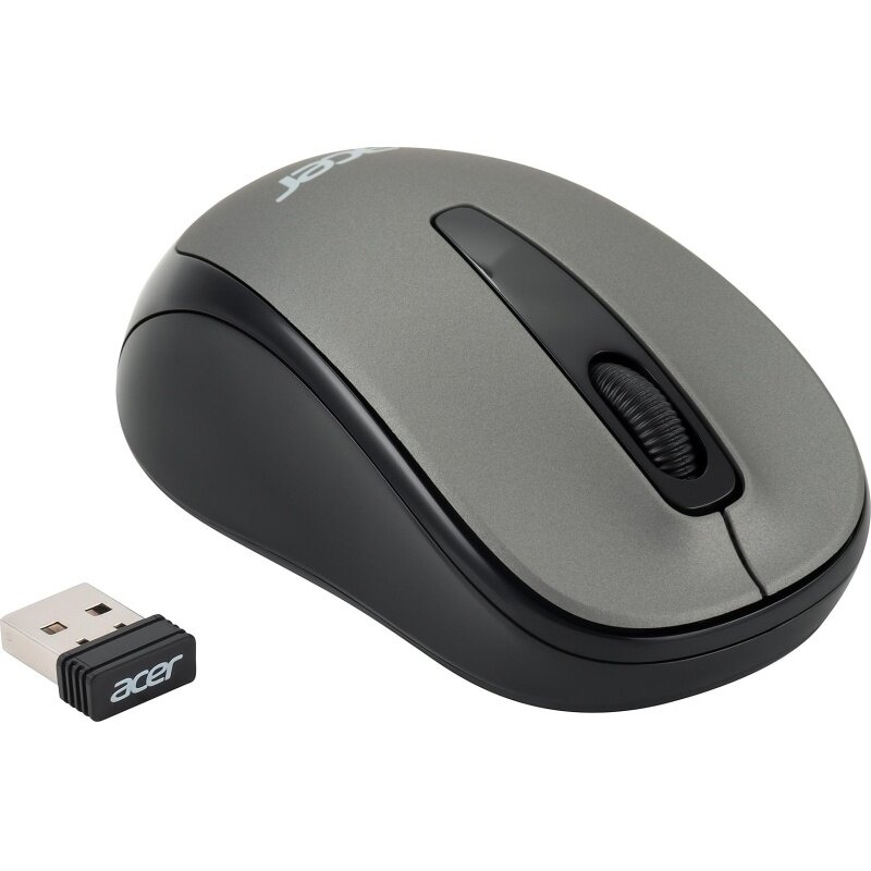 Компьютерная мышь Acer Серая оптическая, OMR134, 1000 dpi, 2but, беспроводная, USB (ZL. MCEEE.01H)