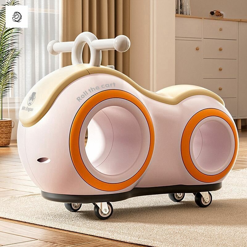 Машинка-каталка "Космический автомобиль": желтая игрушка-толокар для детей 1-3 лет