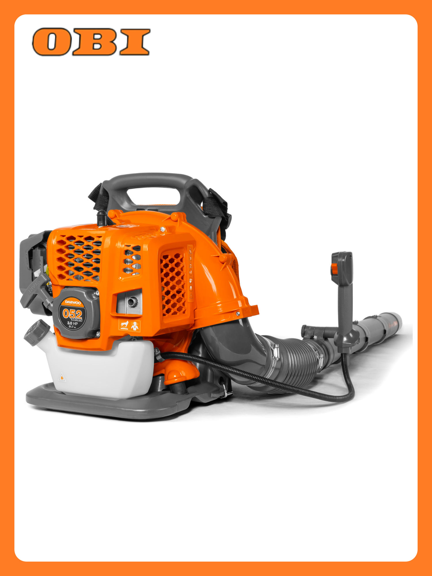 Бензиновая воздуходувка DAEWOO, DABL-520, ранцевая, мощность 3 л. с