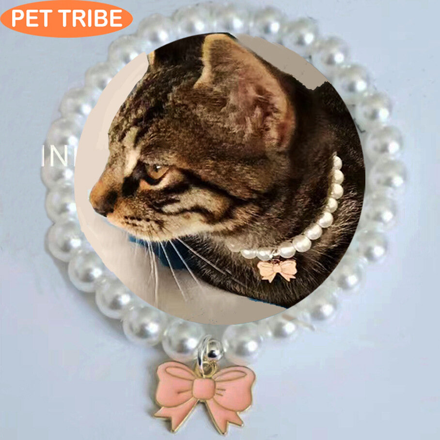 Элегантное бусы-ожерелье для собак и кошек, легкое и простое, размер 25 см, стиль , идеально для щенков и котят