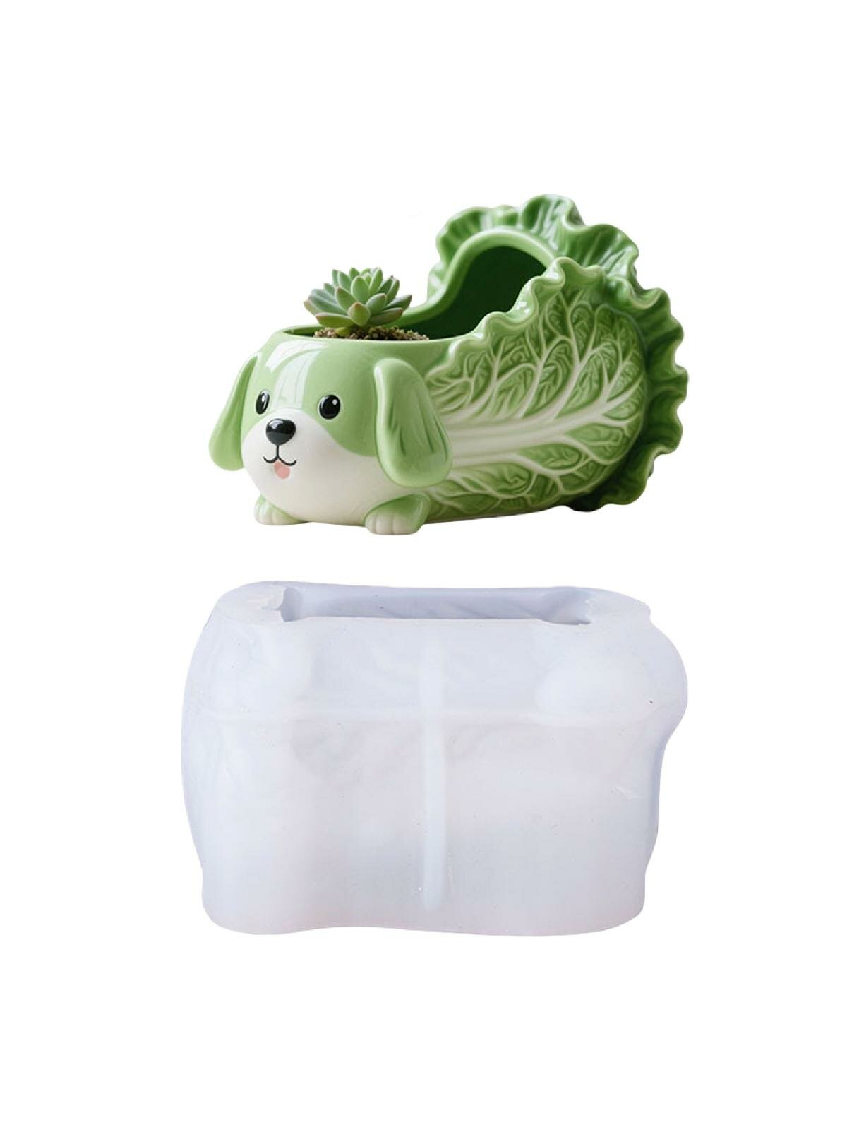 Силиконовая форма для горшков для растений Форма для кашпо для суккулентов для собак-капустниц