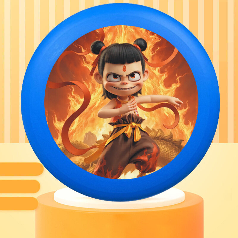 Фрисби Нэчжа 2: Мягкий резиновый вращающийся диск для интерактивных игр родителей и детей, безопасная игрушка для улицы