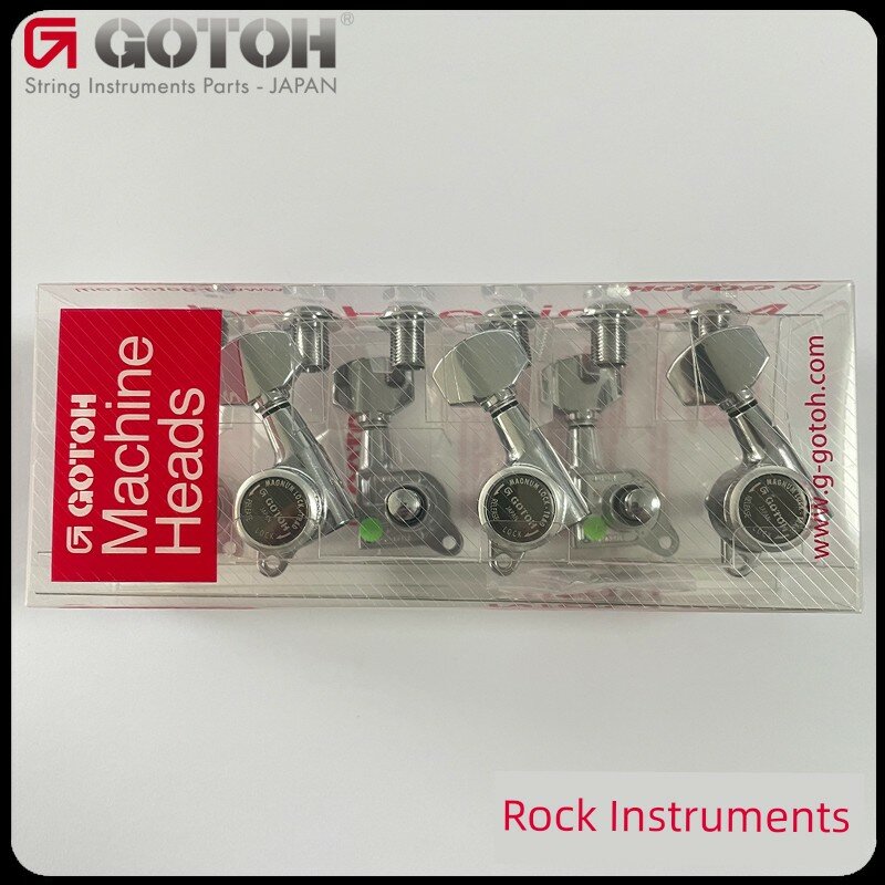 GOTOH SG381-MG-T07 Зажимные регулировочные ручки для электрогитары, серебристый, обратная установка, набор из 6 шт.