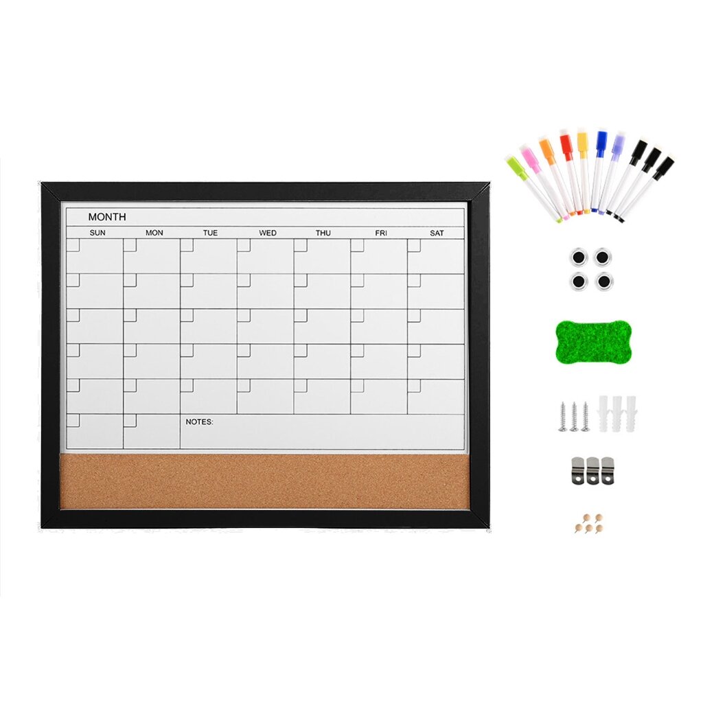 Комбинированная магнитная доска с пробковой панелью, настенный инструмент для организации офиса