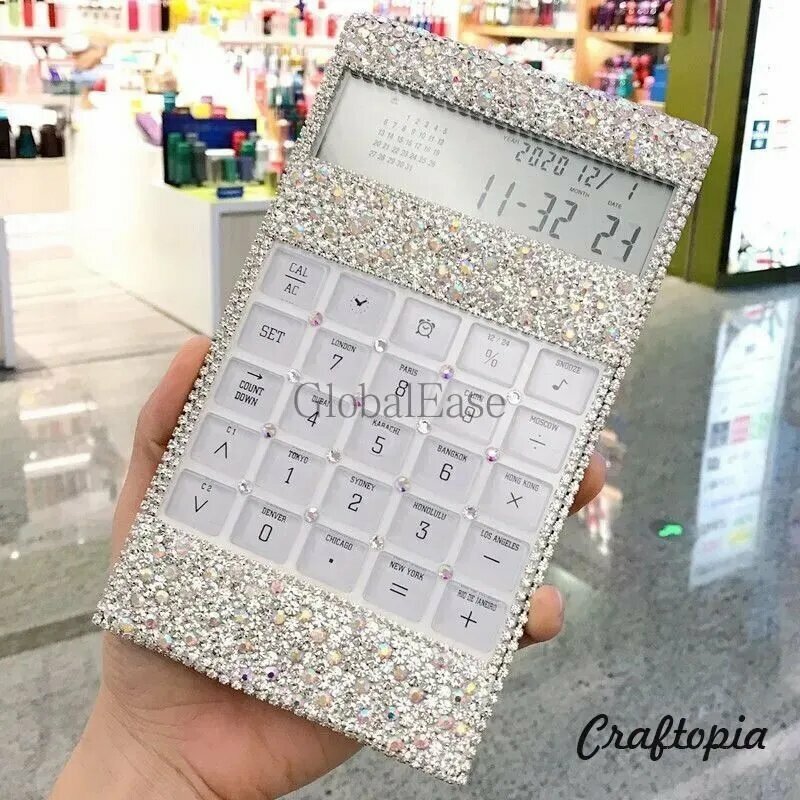 Калькулятор Со Стразами, Стандартный Настольный С ЖК-Дисплеем