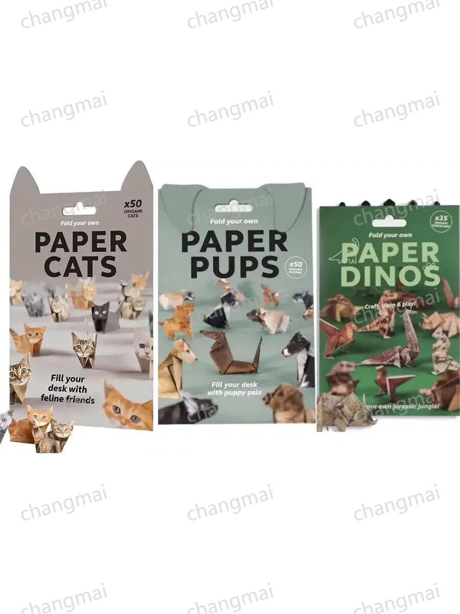 Набор для изготовления 3D-оригами в виде животных, 50 штук