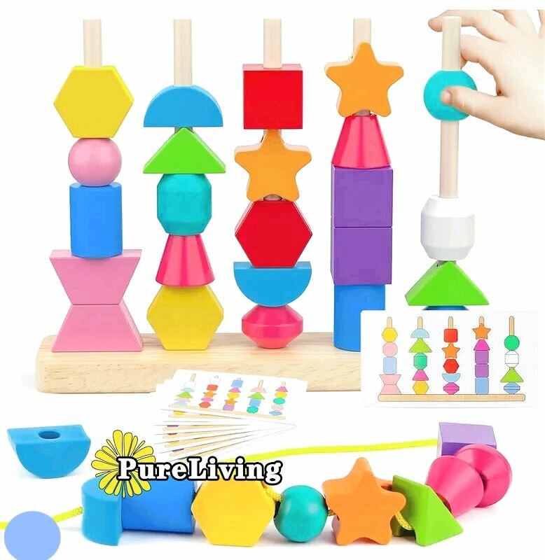 Деревянный сортер Монтессори для малышей 1-3 развивающая игрушка на моторику