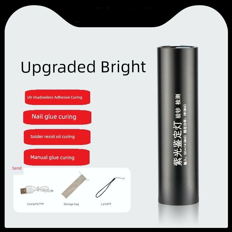 Лампа для сушки ногтей маникюра ультрафиолетовый уф фонарик портативный, USB, для ремонта