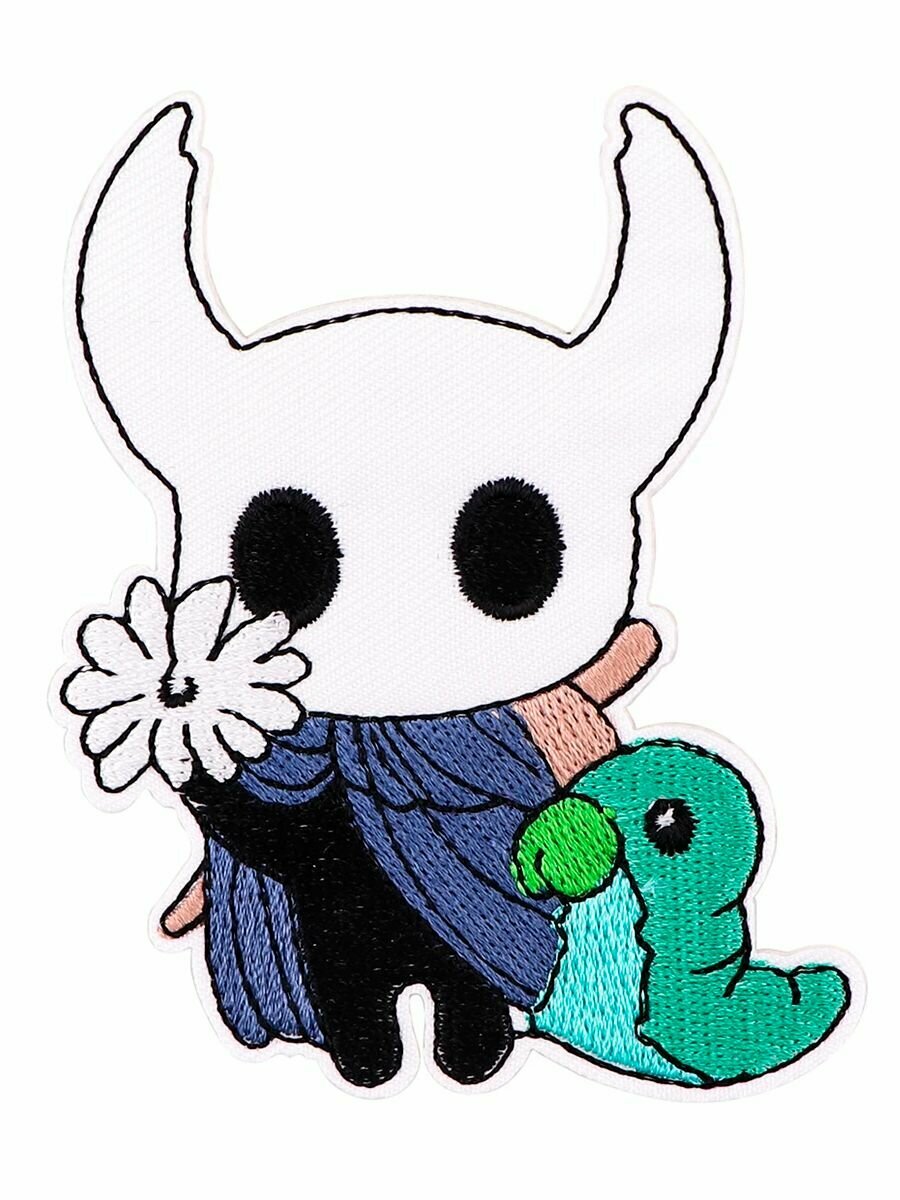 Нашивка термо с вышивкой Полый рыцарь из игры Hollow Knight