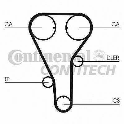 Ремень ГРМ CONTITECH CT972 133 зуба, 25.4 мм Mazda 626 1.8 16V 92, Premacy 1.8, 2.0 99