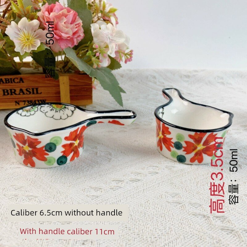 Керамическая чаша ручной росписи для внешней торговли, креативная большая чаша для лапши с двумя ручками, суповая чаша,