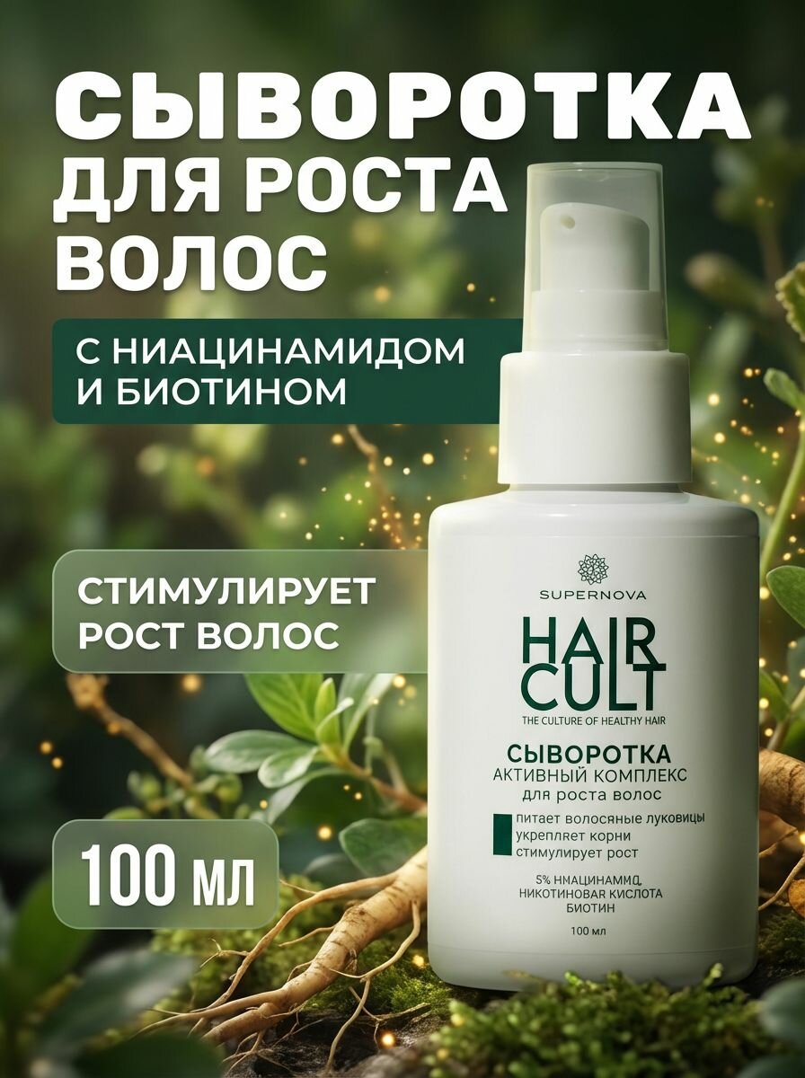 Сыворотка для волос Рост и укрепление с никотиновой кислотой,100 мл