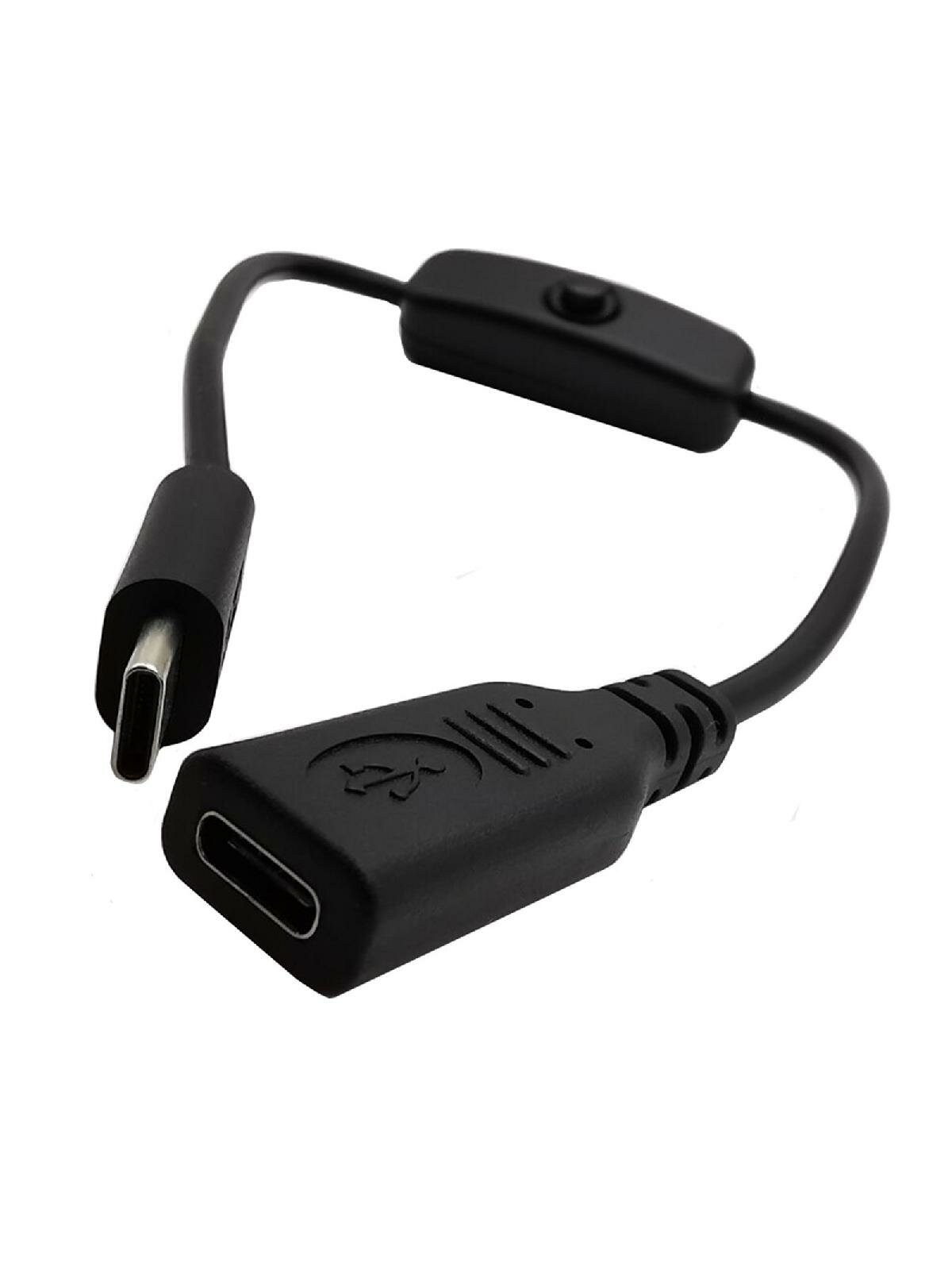 Удлинительный кабель типа C 30 см 22AWG зарядный кабель USB C 30 см для электроники