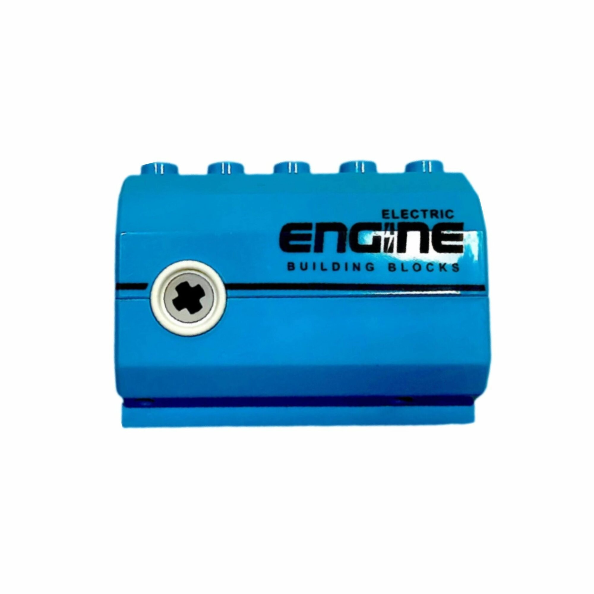 Дополнительная деталь для блочного конструктора Первые механизмы - аккумуляторный мотор без кабеля Голубой