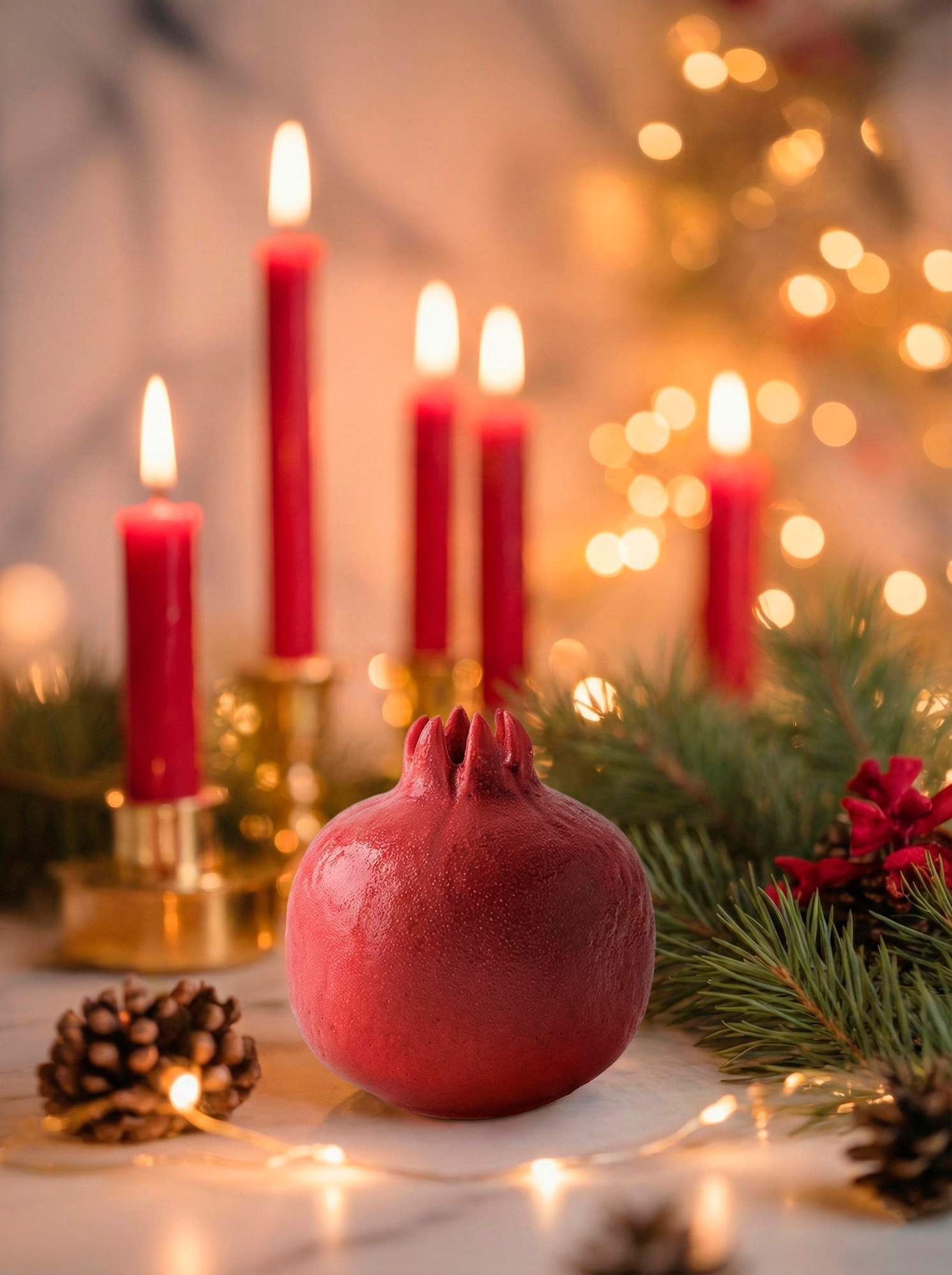 Гранат керамический красный малый, фактурный