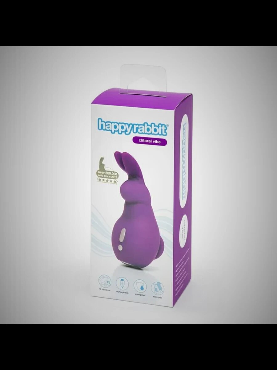 HAPPY RABBIT Mini Ears, Клиторальный вибратор Mini Ears фиолетовый