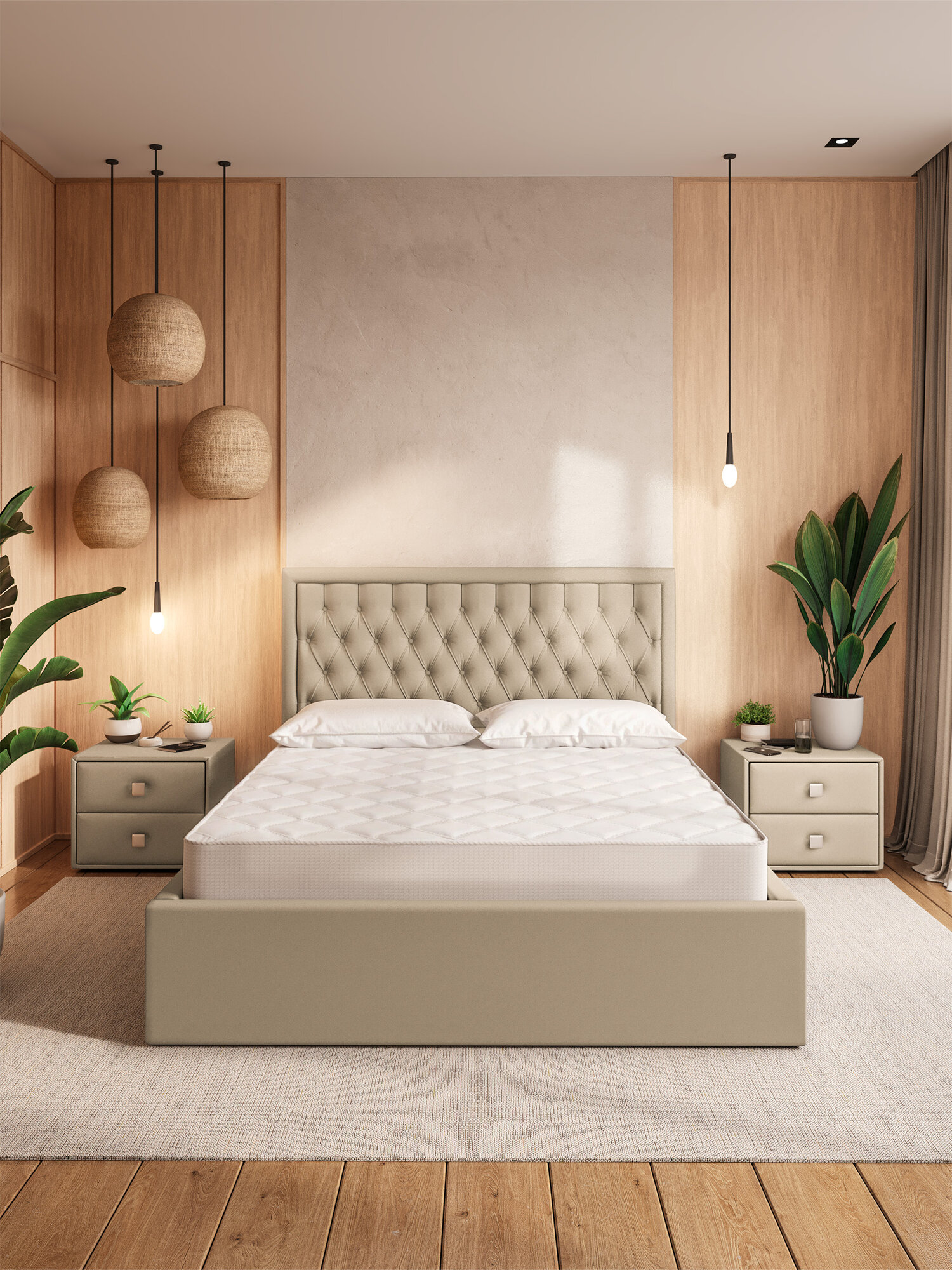 Кровать двуспальная 160х200 с подъемным механизмом, Валенсия с мягким изголовьем для дома и спальни, ортопедическое основание, ящик для белья