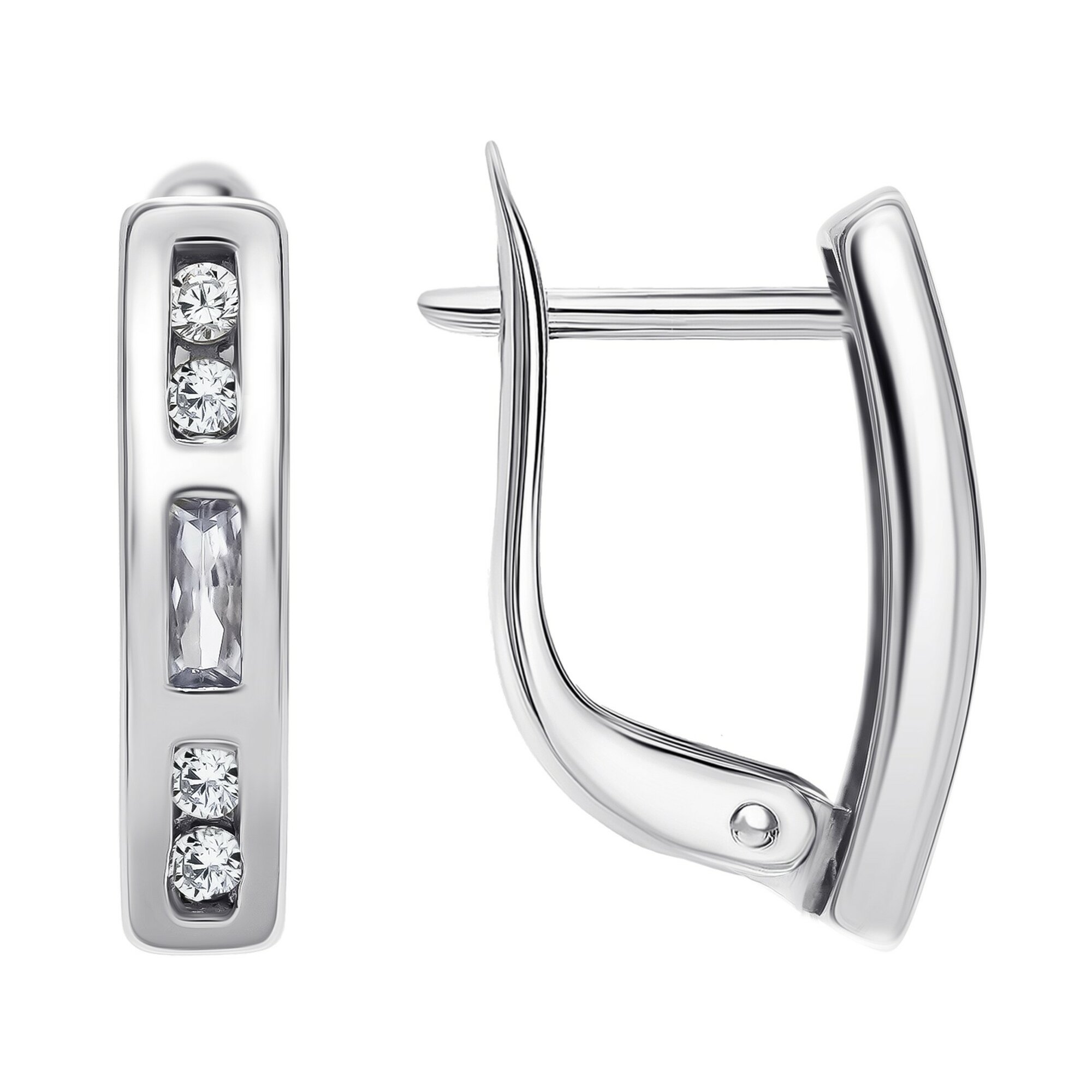 Серьги Яхонт, серебро, 925 проба, фианит