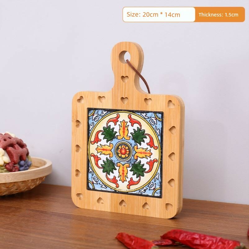 Термоизоляционный коврик для обеденного стола из бамбука, деревянный коврик для стола, коврик из цельного бамбука для