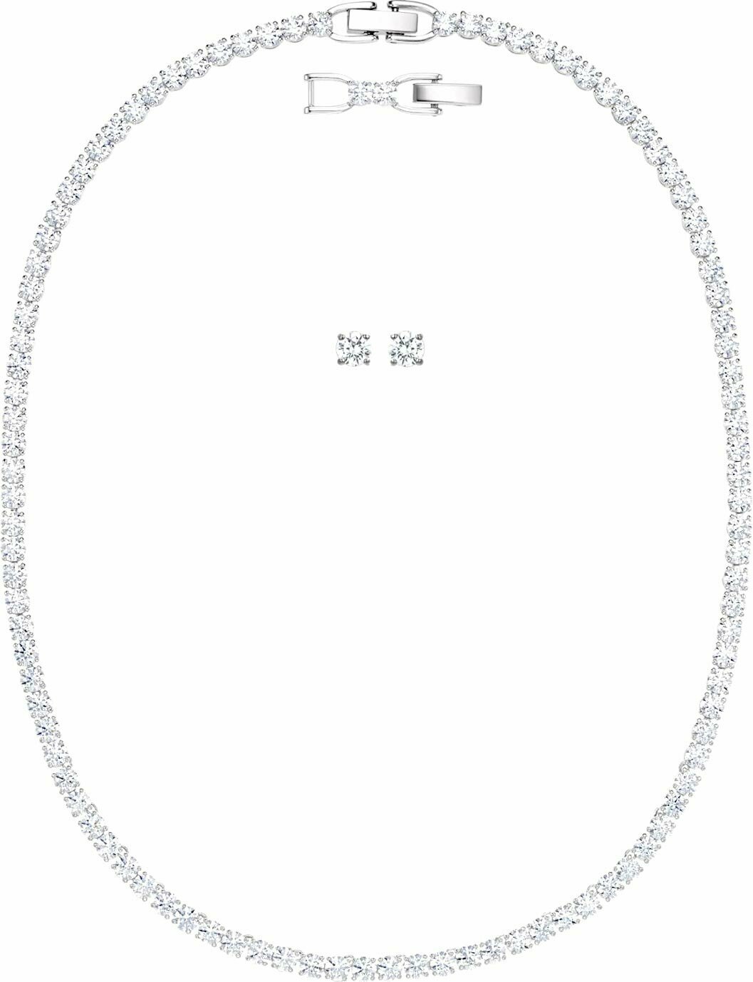 Комплект бижутерии: серьги, колье, кристаллы Swarovski