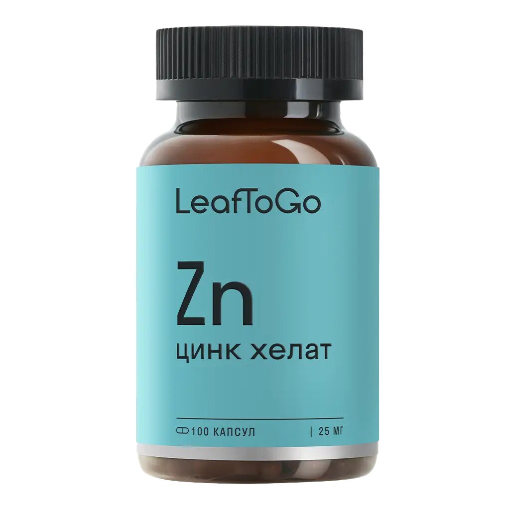 Leaf To Go Цинк хелатный желатиновые капсулы массой 350 мг 100 шт